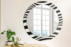 Kulaté dekorativní zrcadlo Abstraktní vlna fi 80 cm