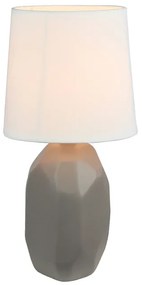 Keramická stolní lampa, šedohnědá taupe, QENNY TYP 3