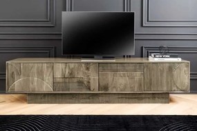 Designový TV stolek Movement 200 cm šedé dymové mango