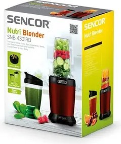 SENCOR SNB 4301RD červená / Nutri mixér / 1000 W / 800  1000 ml