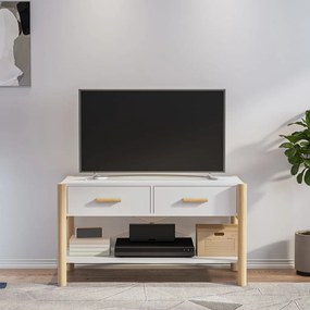 TV stolek bílý 82 x 38 x 45 cm kompozitní dřevo