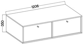 TOKYO 4 c | TV stolek RTV 302 | 120,6 cm | černá grafit/zlatá
