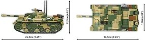 COBI Stavebnice StuG III Ausf. G / 2676 / 1:28 / 955 dílků / 1 figurka