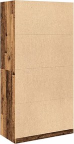 Šatní skříň old wood 100 x 50 x 200 cm kompozitní dřevo 3307808