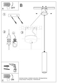 Závěsné svítidlo Nancy, 1x bílé keramické stínítko