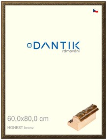 DANTIK rámeček 60x80 | HONEST malá vysoká bronz (Plexi Čiré)