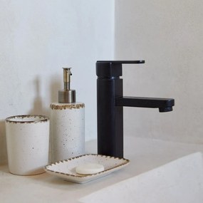 Krémový kameninový kelímek na zubní kartáčky Toscana Bath – Casafina