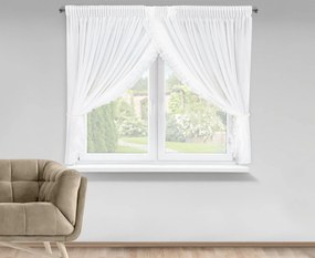 ZÁCLONA NA PÁSCE LUISA 400X160 CM BÍLÁ
