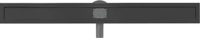 Mexen Flat 360° rotační těleso pro lineární odtok 100 cm, černé - 1740100