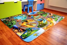 Vopi | Dětský koberec Ultra Soft ZOO - 130 x 180 cm (86027), vícebarevný