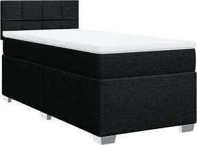 Box spring postel s matrací černá 80 x 200 cm textil 3288017