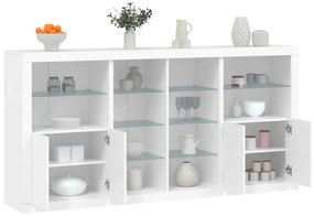 Příborník s LED osvětlením bílý 202 x 37 x 100 cm 3209184