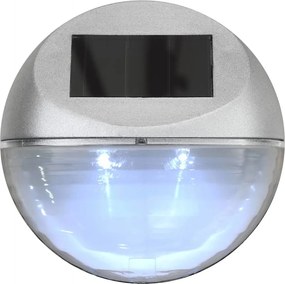 vidaXL Zahradní nástěnné solární lampy LED 24 ks kulaté [277140] Barva: Stříbrná