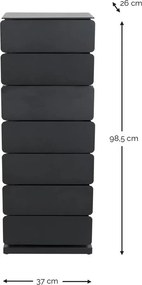 Černá kovová komoda 37x99x26 cm Joey – Spinder Design