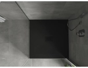Mexen Hugo, čtvercová sprchová vanička SMC 100 x 100 cm, černá, černá krytka, 42701010-B