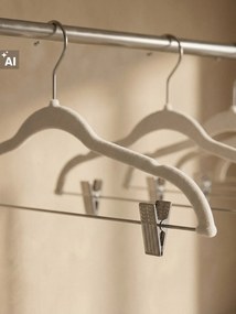 Sinsay - Ramínka na oblečení se sponami 6 pack - šedá