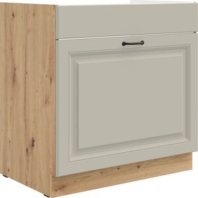 STILO ac | dolní skříňka 80 ZL 1S dřezová | 80 cm | PREMIUM BOX | artisan/světle šedá
