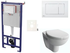 Cenově zvýhodněný závěsný WC set SAT do lehkých stěn / předstěnová montáž+ WC VitrA Normus SIKOSSNORBO20K