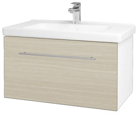 Dřevojas Koupelnová skříň BIG INN SZZ 80 Varianta: N01 Bílá lesk / Úchytka T02 / M05 Béžová mat
