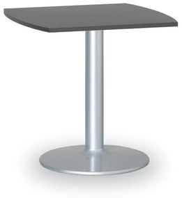 Konferenční stolek ZEUS II, 660x660 mm, šedá podnož, deska grafit
