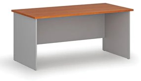 Kancelářský psací stůl rovný PRIMO GRAY, 1600 x 800 mm, šedá/třešeň