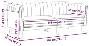 vidaXL Pohovka 2místná samet [372576] Barva: Žlutá