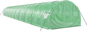 Skleník s ocelovým rámem zelený 60 m² 20 x 3 x 2 m 3188047