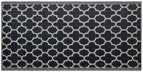Venkovní oboustranný koberec černý 90x180 cm SURAT Beliani