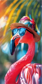 PLÁŽOVÁ OSUŠKA Z MIKROVLÁKNÁ FLAMINGO2 100X180 CM VZOROVANÁ