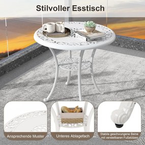 Costway 5-dílný. Gartenmöbel Set aus Aluminiumguss inkl. 4 Stühle a 1 Tisch mit