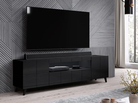 Kvalitní TV stolek Rebon, MDF černý lesk