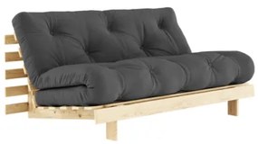 sofa ROOT by Karup - 160*200 cm raw (bezbarvé) + futon dark grey 734