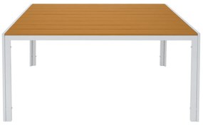 Zahradní stůl BONTO 150x90 cm, polywood dub, ocel bílý lak