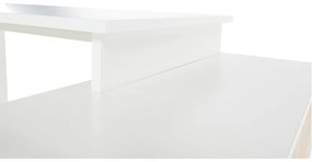 Psací stůl, bílá / šedá, DALTON 2 NEW VE 02