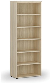 Kancelářský regál PRIMO WOOD, 800 x 420 x 2128 mm, dub přírodní