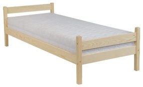 Dřevěná postel LK157, 90x200, borovice (Barva dřeva: Přírodní (lakovaná))