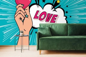 Tapeta s pop art designem - LOVE - 150x100