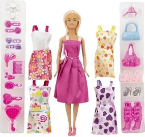 TEDDIES Panenka modelka s oblečením a doplňky 30 cm / Plast / 25+ dopl