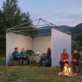 3dílná sada bočních panelů se zipem pro altán 3 x 3 m, tmavě modrá