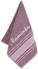 Bellatex Froté ručník mozaika se jménem MAMINKA 50x100 cm starorůžová