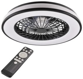 LED Stmívatelné stropní svítidlo s ventilátorem LED/48W/230V 3000-6500K + DO