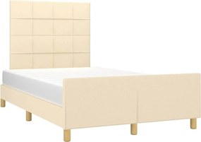 Rám postele bez matrace krémový 120 x 200 cm textil 3125046