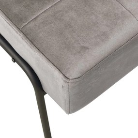 Relaxační židle Vade - 65x79x87 cm | světle šedá samet