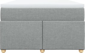 Box spring postel s matrací světle šedá 120x190 cm textil 3285359