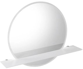 Sapho VISO kulaté zrcadlo s LED osvětlením a policí ø 60cm, bílá mat VS060-01