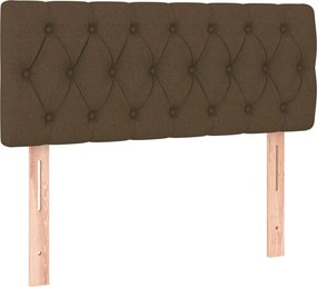 Box spring postel s matrací tmavě hnědá 120x190 cm textil 3269747