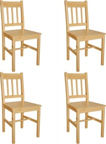 vidaXL Jídelní židle 4 ks borové dřevo [241511] Barva: Bílá a béžová