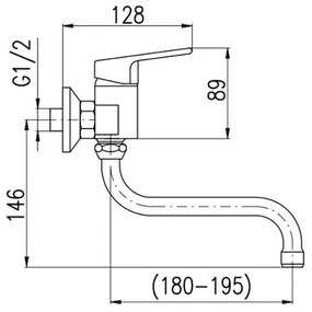 RAV Slezák Colorado Vodovodní baterie dřezová/umyvadlová s ramínkem 18 cm CO201.5/21