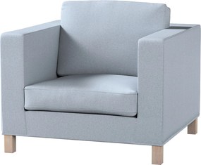 Potah na křesko IKEA Karlanda, krátký barva modrá látka pletený vzor