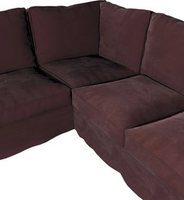 Potah na pohovku IKEA  Ektorp rohová barva červená látka lesklé, sametová